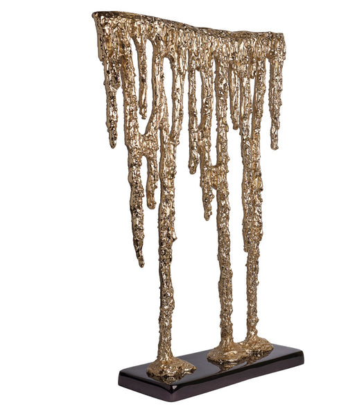 Golden drip sculpture – htohshop